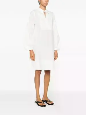 BY MALENE BIRGER Tie-neck Puff-sleeve Mini Dress