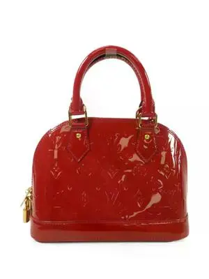 LOUIS VUITTON Alma Bb Monogram Vernis Tote Bag