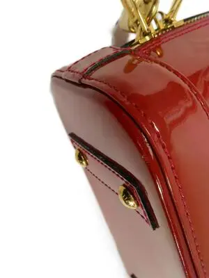 LOUIS VUITTON Alma Bb Monogram Vernis Tote Bag - Red