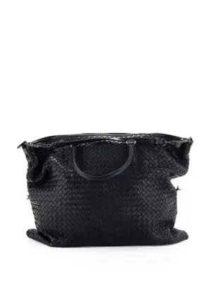 Bottega Veneta Convertible Maxi Satchel - Black