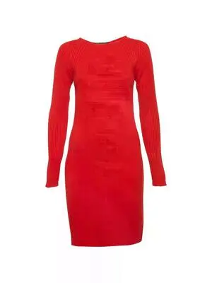 Versace Rib-knit Wool Midi Dress
