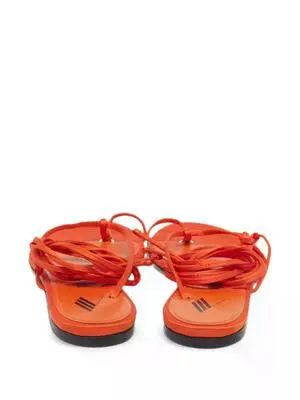 Attico Strappy Ankle-wrap Ballet Flats