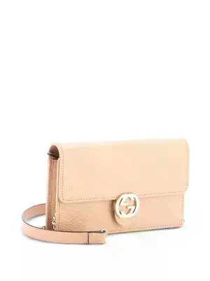 Gucci Interlocking Wallet On Chain Leather Crossbody Bag