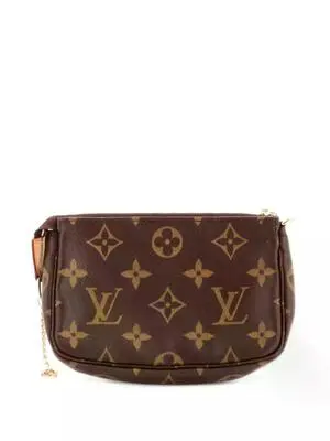 LOUIS VUITTON Pochette Accessoires Monogram Canvas Clutch Bag - Brown