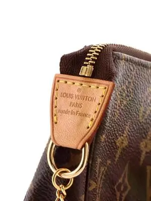 LOUIS VUITTON Pochette Accessoires Monogram Canvas Clutch Bag - Brown