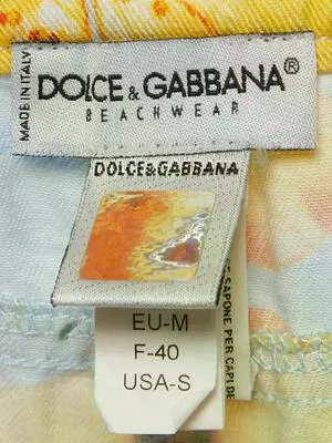 Dolce & Gabbana Floral-print Denim Shorts