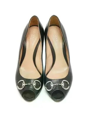 Gucci Horsebit Peep-toe Pumps
