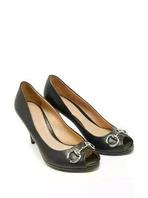 Gucci Horsebit Peep-toe Pumps