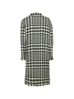 Dolce & Gabbana Houndstooth Long-sleeve Coat