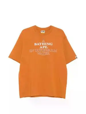 A BATHING APE Logo-print Short-sleeve T-shirt - Brown