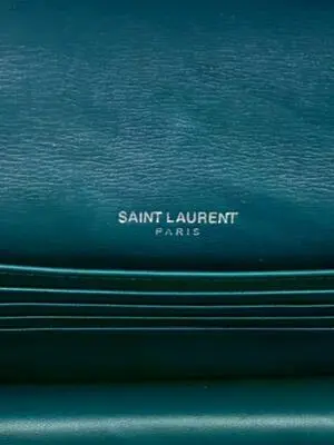 Saint Laurent Mini Calfskin Monogram Sunset Wallet On Chain Bag - Blue