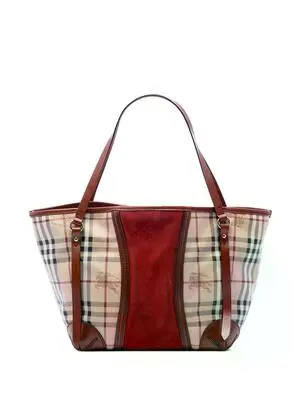 Burberry Haymarket Check Coated Canvas Canterbury Tote Bag - Neutrals
