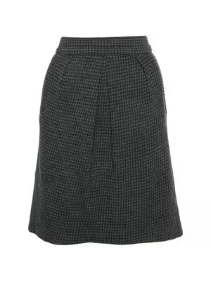 Etro Houndstooth Pleated Mini Skirt - Grey