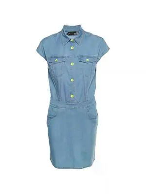 Moschino Denim Shirt Midi Dress - Blue