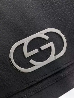 Gucci Calfskin Interlocking G Shoulder Bag