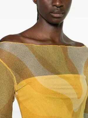 CALA DE LA CRUZ Fishnet Midi Dress