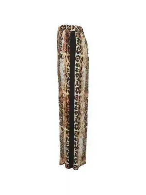 Just Cavalli Beige Animal Print Trousers - Neutrals