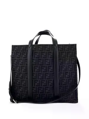 Fendi Zucca Canvas Large Tote Bag - Black