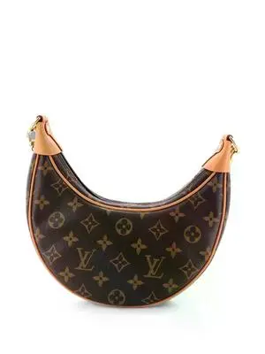 LOUIS VUITTON Monogram Canvas Loop Hobo Bag - Brown