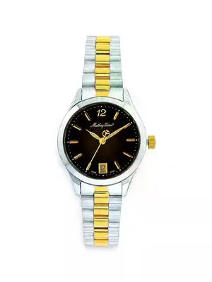 MATHEY TISSOT Urban 30mm Watch With Two-tone Bracelet - Black