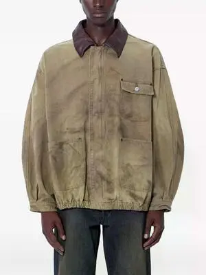 SSSTEIN Contrast-collar Patch-pocket Jacket - Neutrals