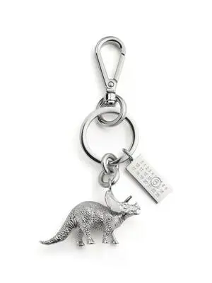 MAISON MARGIELA Dinosaur Charm Keyring - Silver