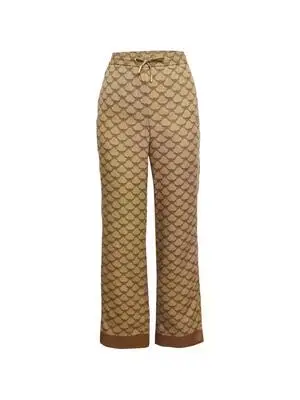 Mcm Monogram Pattern Elasticated Waistband Trousers