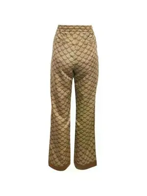 Mcm Monogram Pattern Elasticated Waistband Trousers