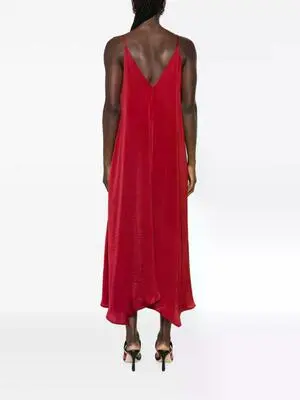 MOUTAKI Asymmetrical Square Neck Midi Dress