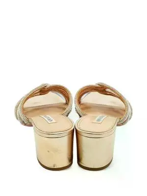 AQUAZZURA Crystal-embellished Leather Sandals