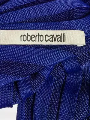 Roberto Cavalli Rib-knit Twist-front V-neck Top