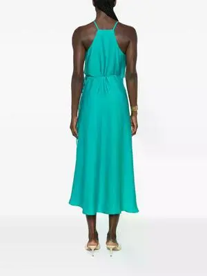 MOUTAKI Sleeveless V-neck Wraparound Midi Dress