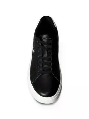Calvin Klein Print Leather Sneakers - Black