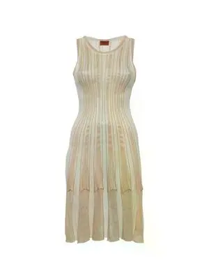 Missoni Lurex Knit Flared Mini Dress - Neutrals