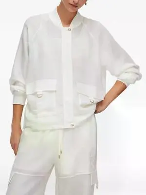 Liu Jo Beige Mesh Bomber Jacket