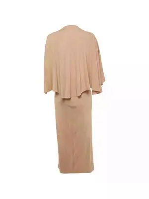 Chloé Beige Jersey Cape-style Overlay Maxi Dress