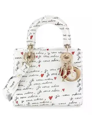 Dior Lady Bag Printed Leather Small Satchel - Multicolour