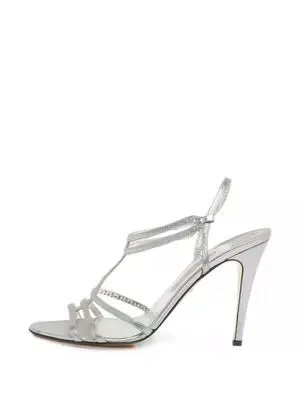 GINA Strappy Slingback Sandals - Silver