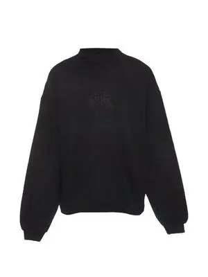 Balenciaga Embroidered Oversized Sweater - Black