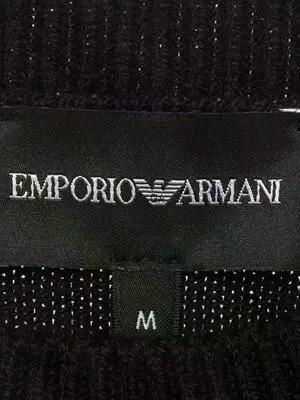 Emporio Armani Striped Logo Knit Sweater