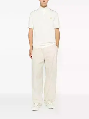 SERGIO TACCHINI Logo-embroidered Zipped Polo Shirt
