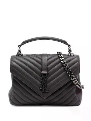 Saint Laurent Medium Monogram College Satchel - Brown