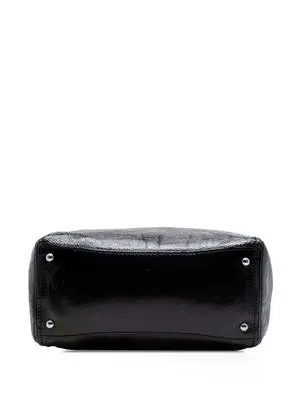 Prada Vernice Naplak Frame Satchel - Brown