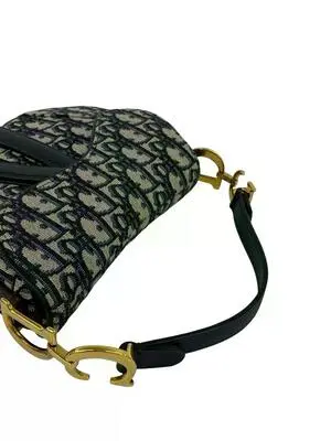 Dior Mini Oblique Canvas Saddle Bag Satchel