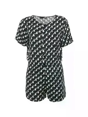Moschino Drop Print Short-sleeve Playsuit