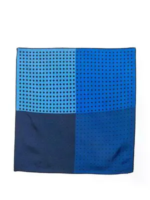 LANVIN Polka-dot Pocket Square Scarf - Blue