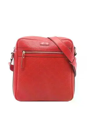 Gucci Diamante Calfskin Crossbody Bag - Red