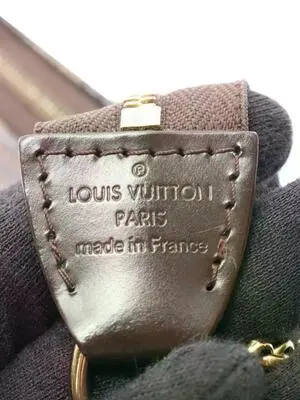LOUIS VUITTON Damier Ebene Eva Satchel - Brown