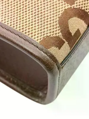 Gucci Mini Jumbo Gg Canvas Web Satchel - Neutrals