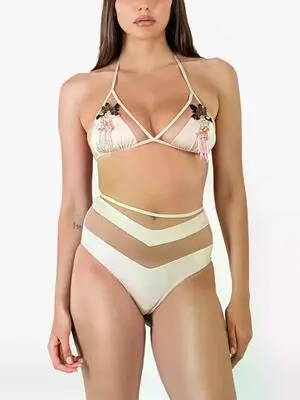 MAZZEI Bead-embellished Bikini Set - Neutrals